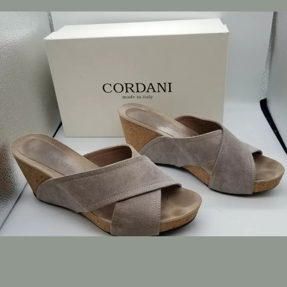 Cordani | Shoes | Cordani Made In Italy Womens Suede Gray Wedge | Poshmark